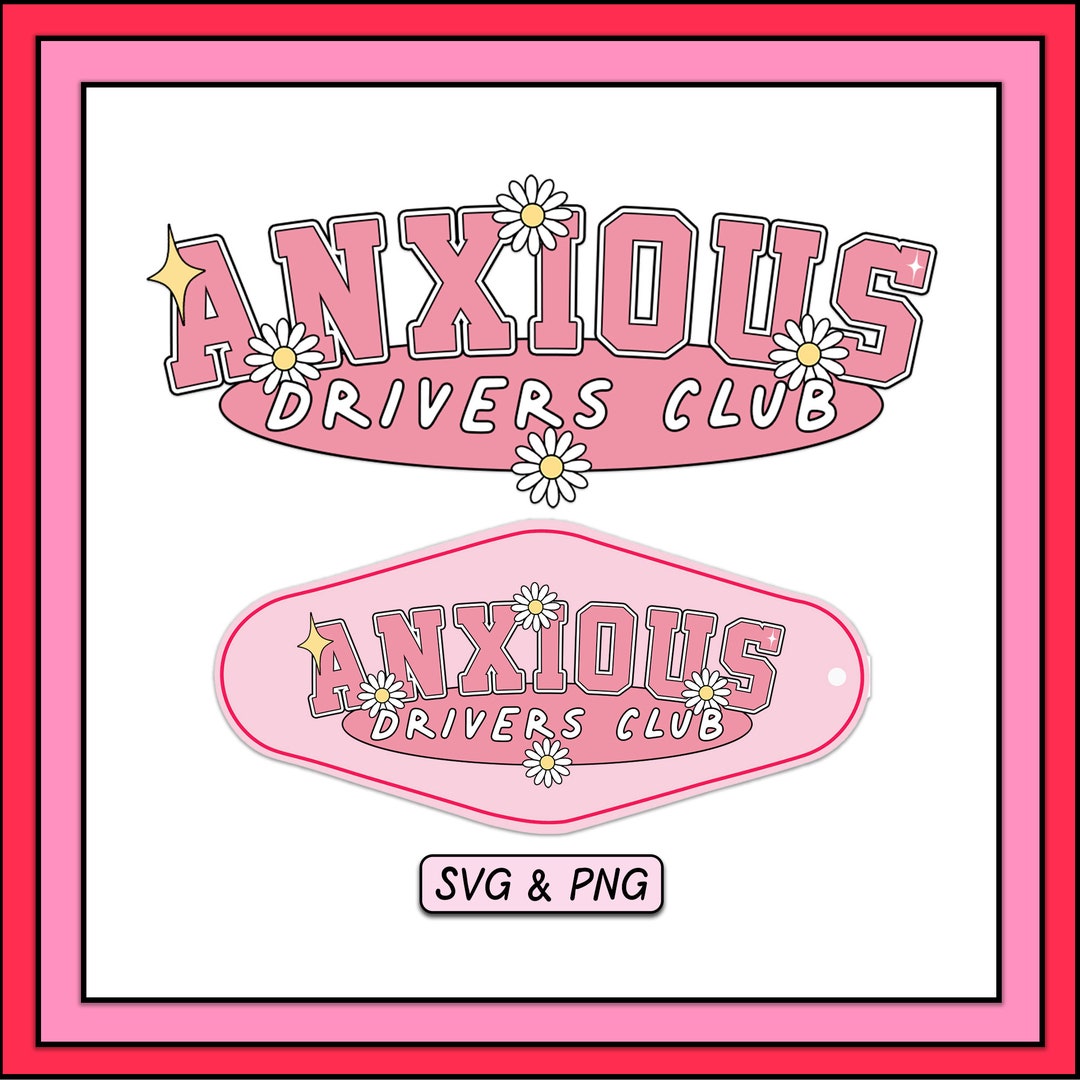 Anxious Drivers Club Svg Png Design, Trendy Digital Download, Motel ...