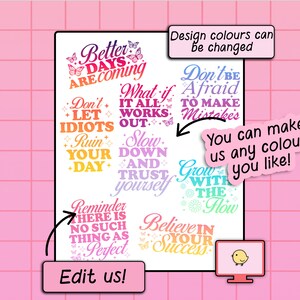 8 Cute Quotes SVG PNG Design Bundle Digital Download, Motivational ...