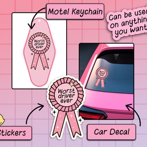 Worst Driver Ever Rosette Svg Png Design, Trendy Digital Download Cut ...
