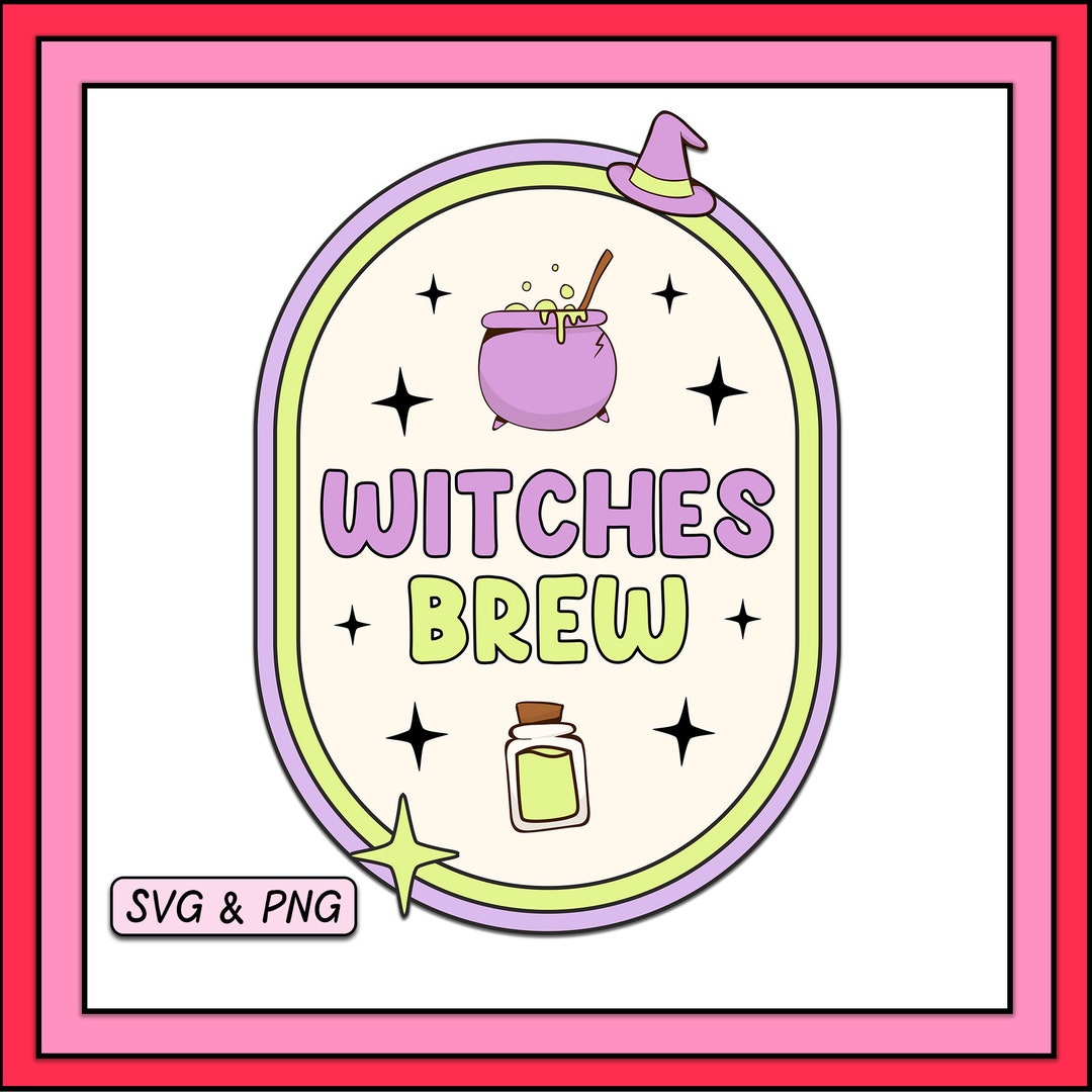 Witches Brew SVG PNG Design, Trendy Digital Download, Halloween Coffee ...