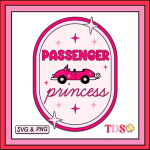 Passenger Princess SVG PNG Design, Trendy Digital Download, Pink ...
