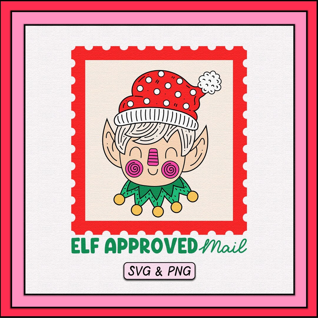 Elf Approved Mail SVG & PNG Design, Digital Download, Trendy Christmas ...