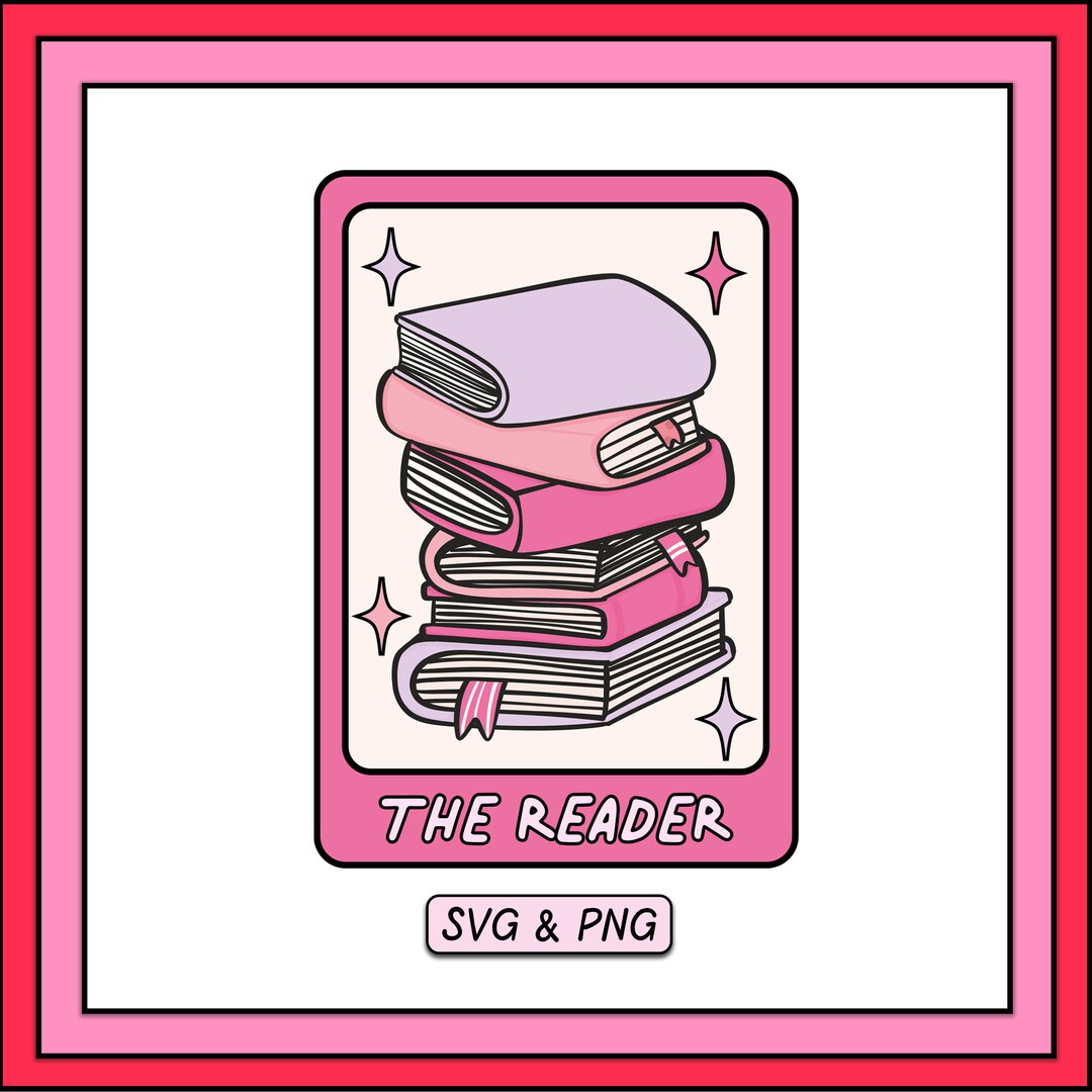 The Reader Tarot Card SVG PNG Design, Digital Download, Trendy Bookish ...