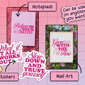 8 Cute Quotes SVG PNG Design Bundle Digital Download, Motivational ...