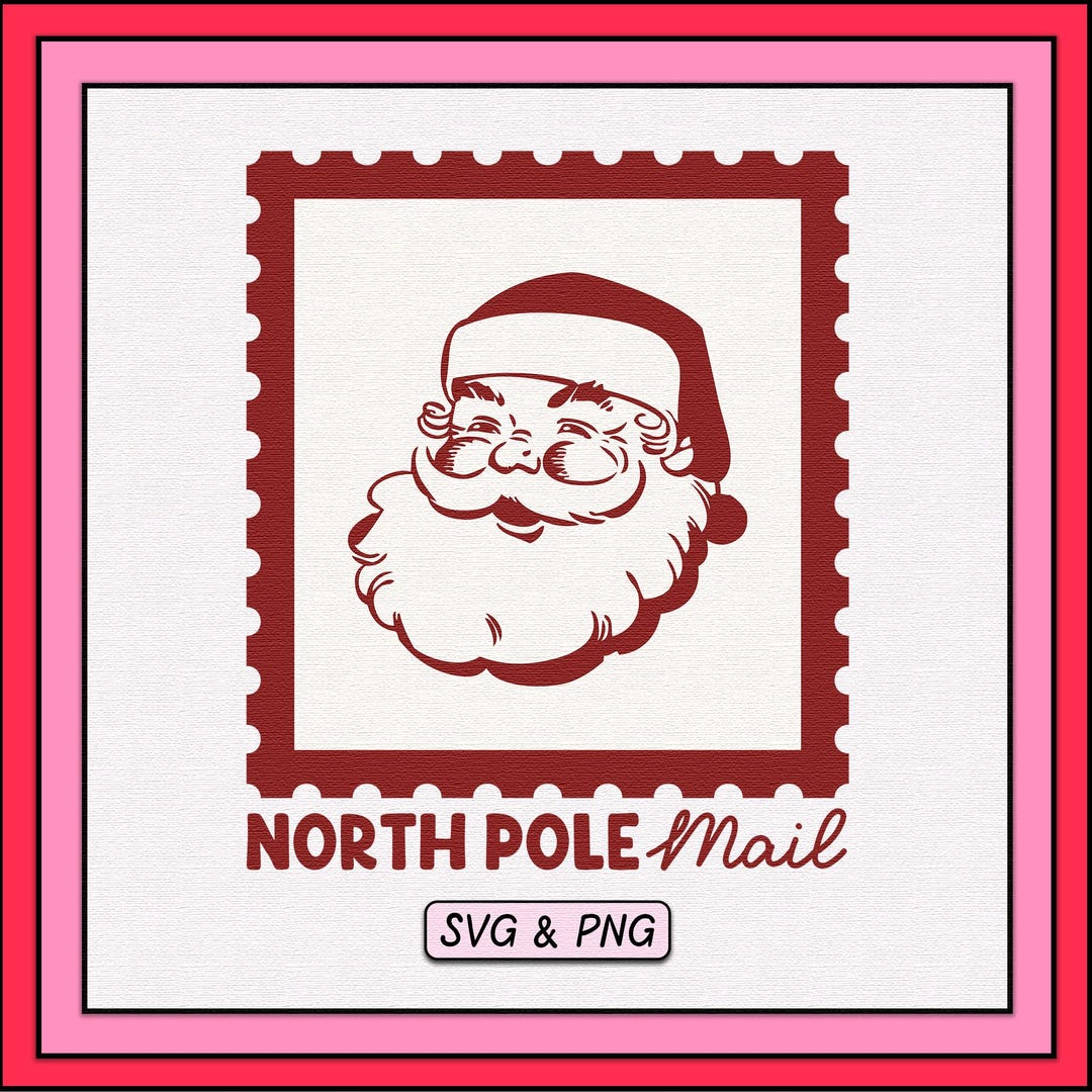 North Pole Mail SVG & PNG Design, Digital Download, Trendy Christmas ...