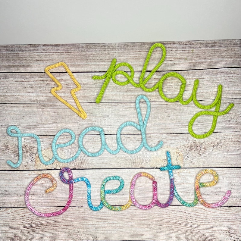 Knitted Wire Word Art - Etsy