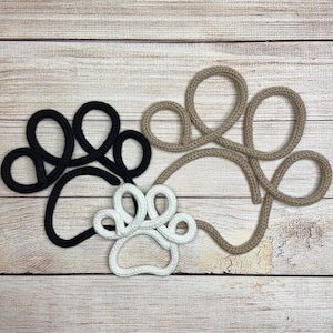 Paw Print Wall Art - Knitted Wire Decor, Pet Lover Gift, Personalized ...