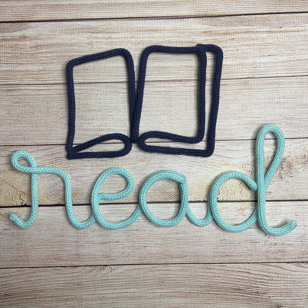 Knitted Wire Book Wall Hanging: Book Nook Art - Etsy