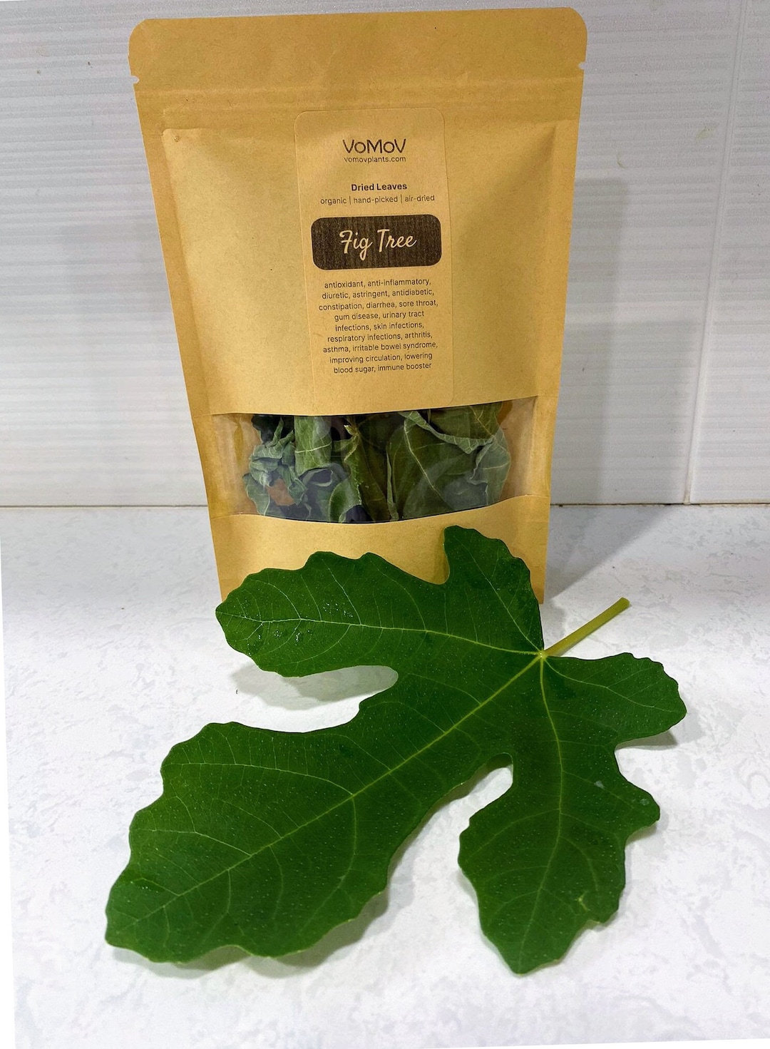 Organic Fig Tree Leaves Dried Cut, 100% Premium, Home-grown, No GMO, No ...