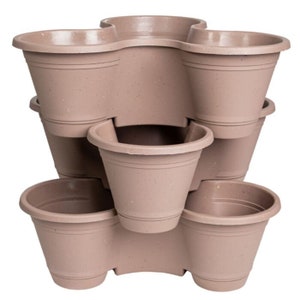 Stackable 3-tier Planters 3 Levels/9 Pots, Small, Plants or Succulents ...