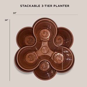 Stackable 3-tier Planters (3 Levels/9 Pots), Large, Plants or ...