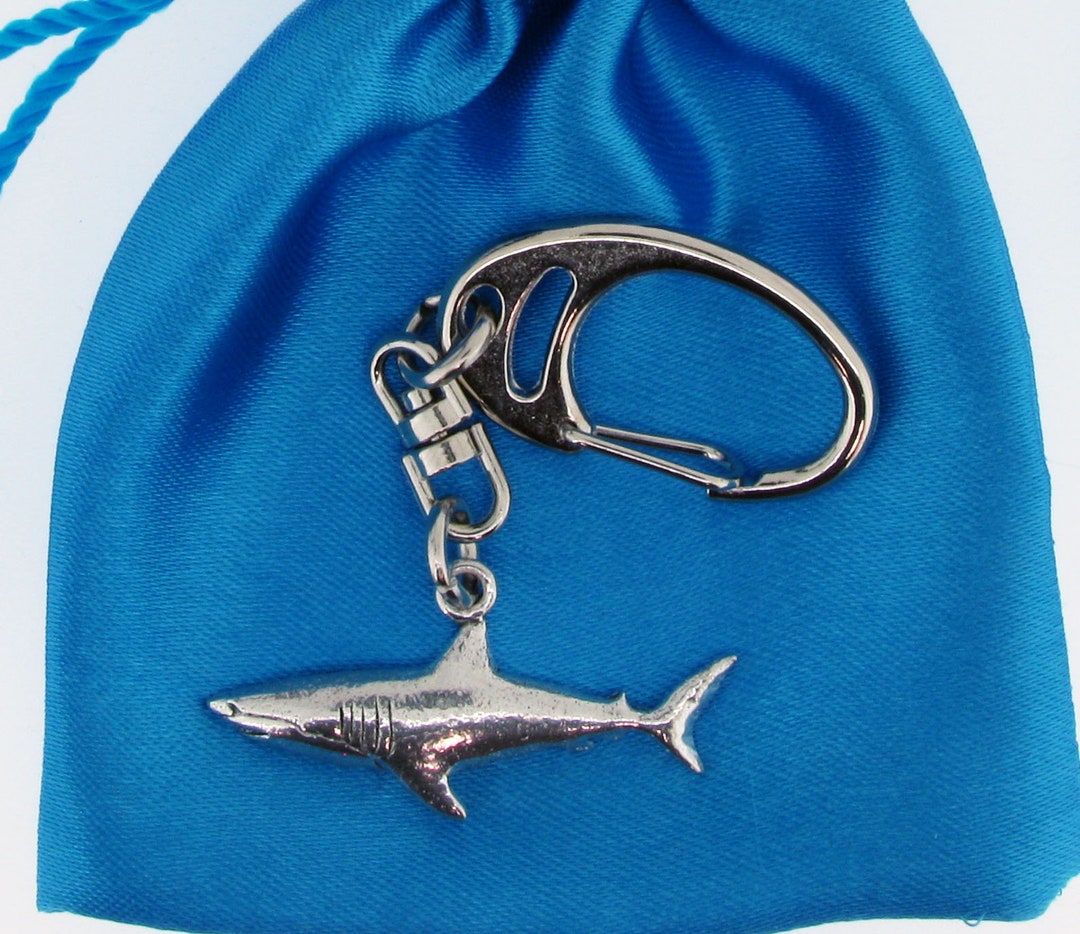 Shark Pewter Keyring - Etsy