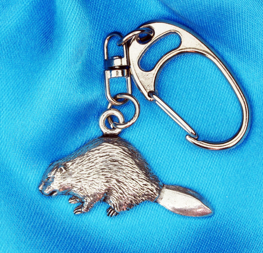 Beaver Pewter Keyring - Etsy