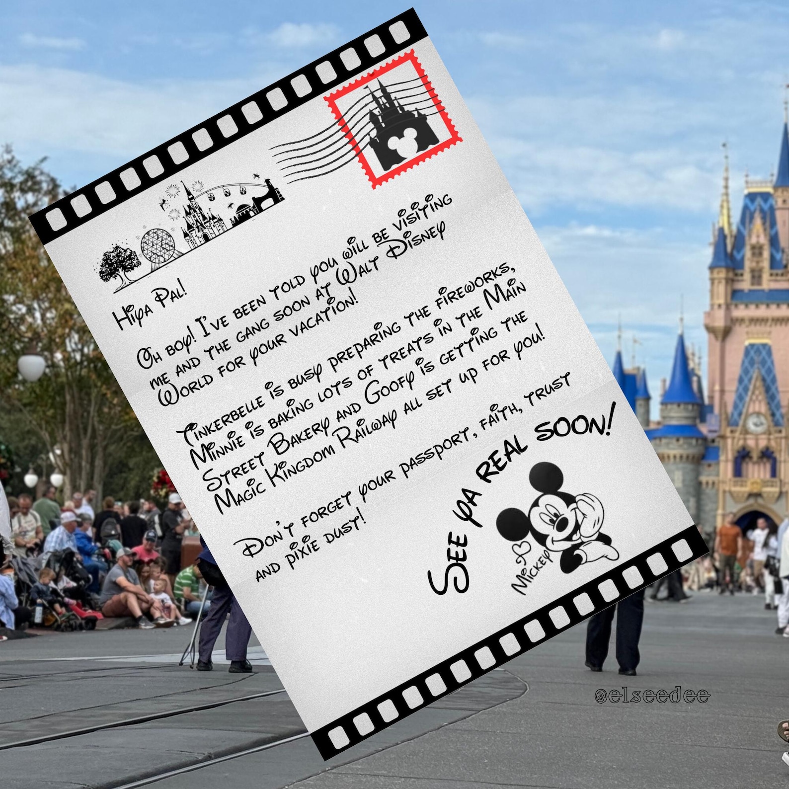 Magical Holiday Reveal Letter From Mickey Download - Etsy