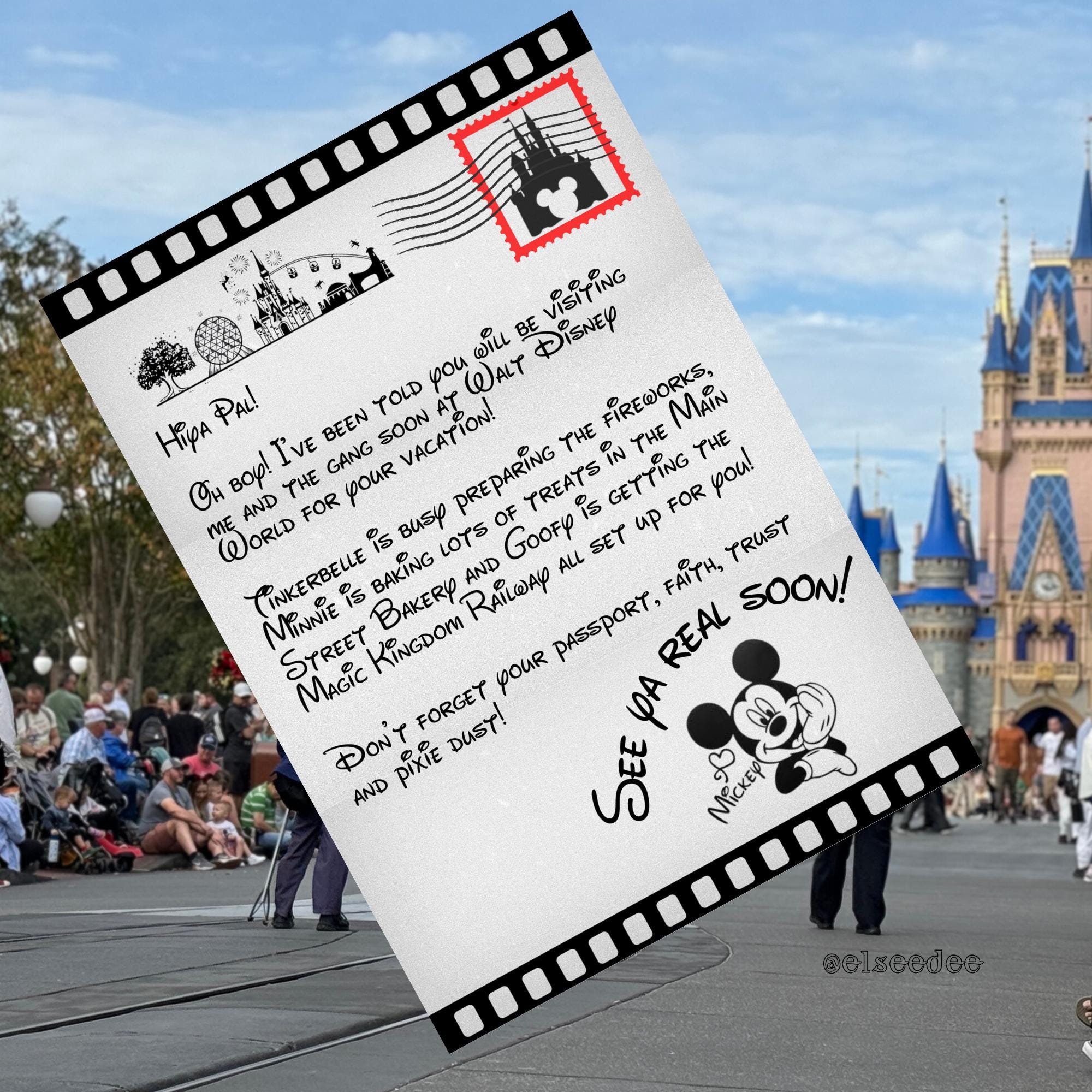 Magical Holiday Reveal Letter From Mickey Download - Etsy