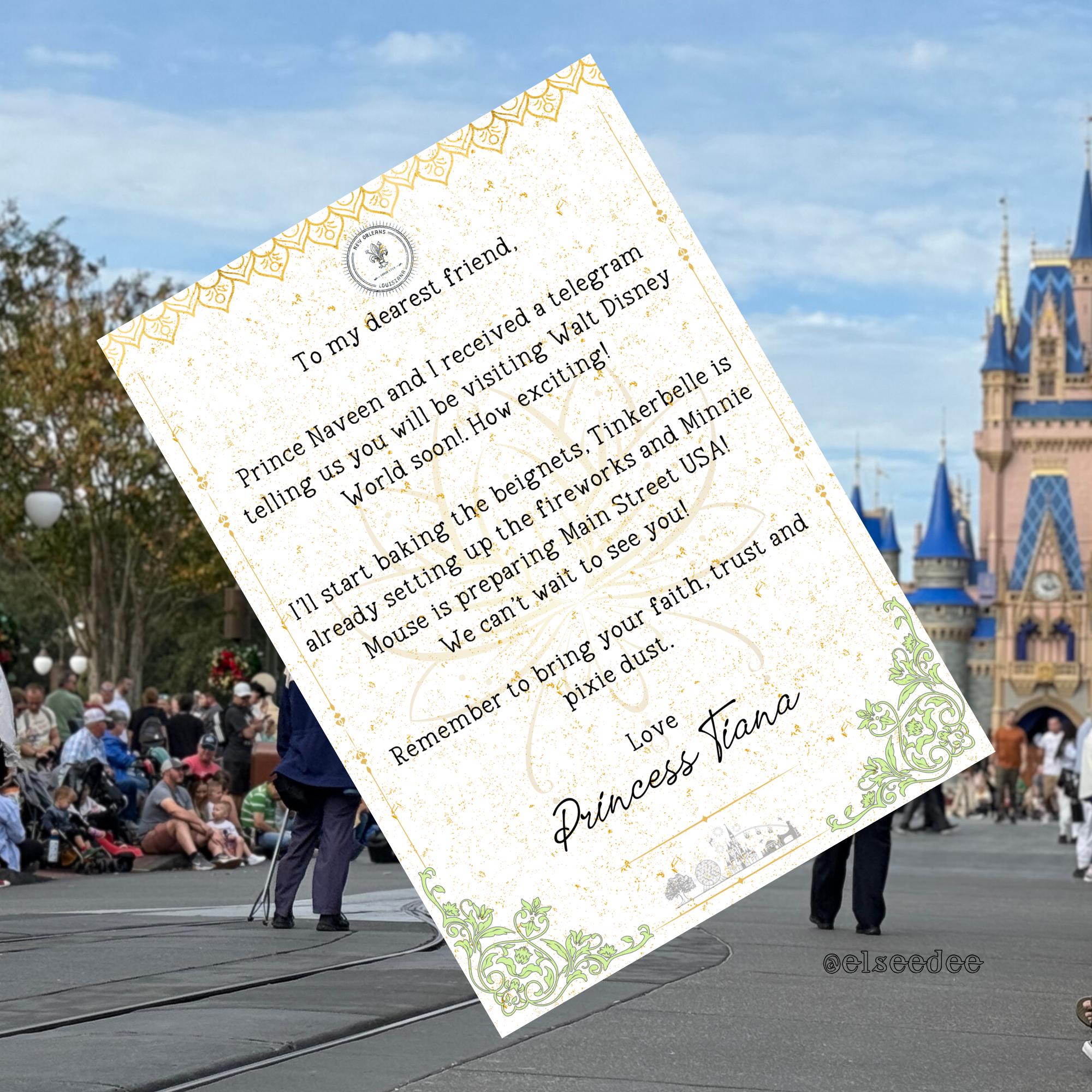Magical Holiday Reveal Letter From the Princess & the Frog Digital ...