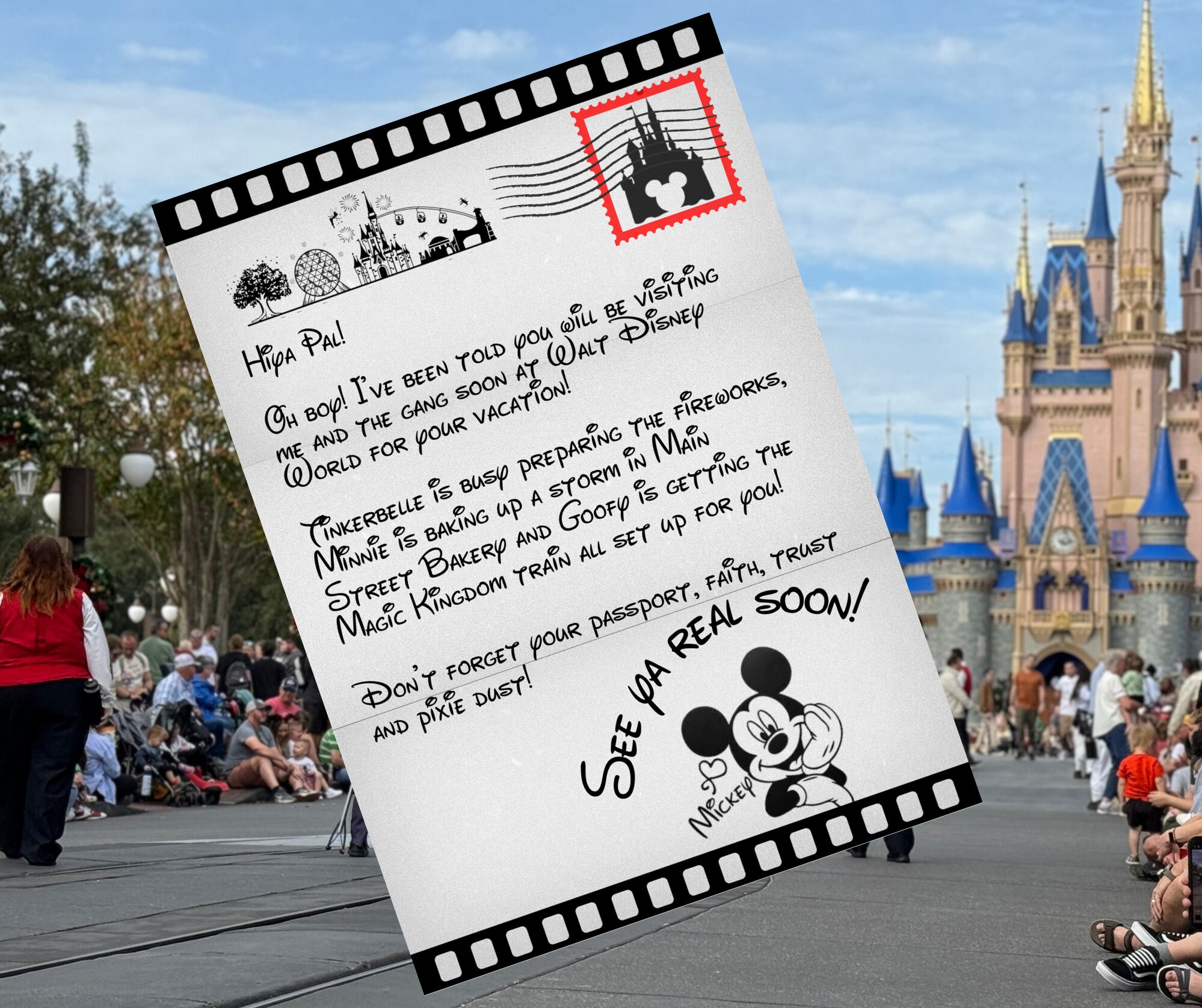 Magical Holiday Reveal Letter From Mickey Download - Etsy