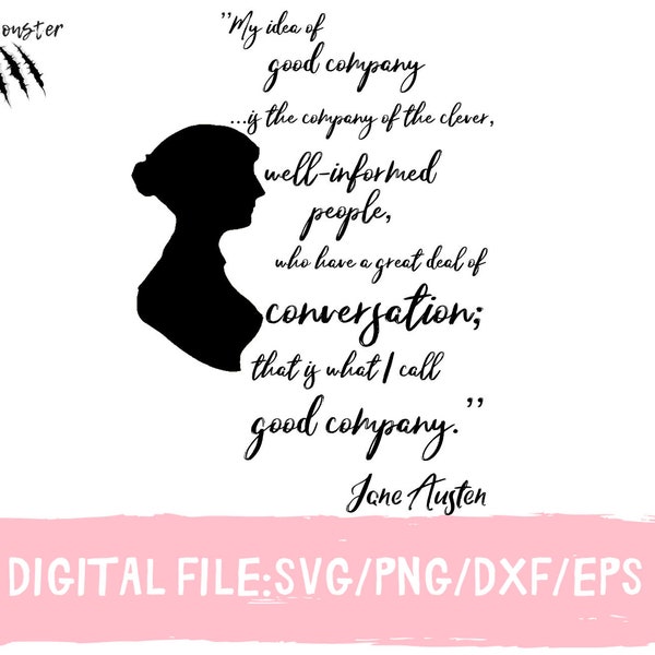 Jane Austen Svg - Etsy