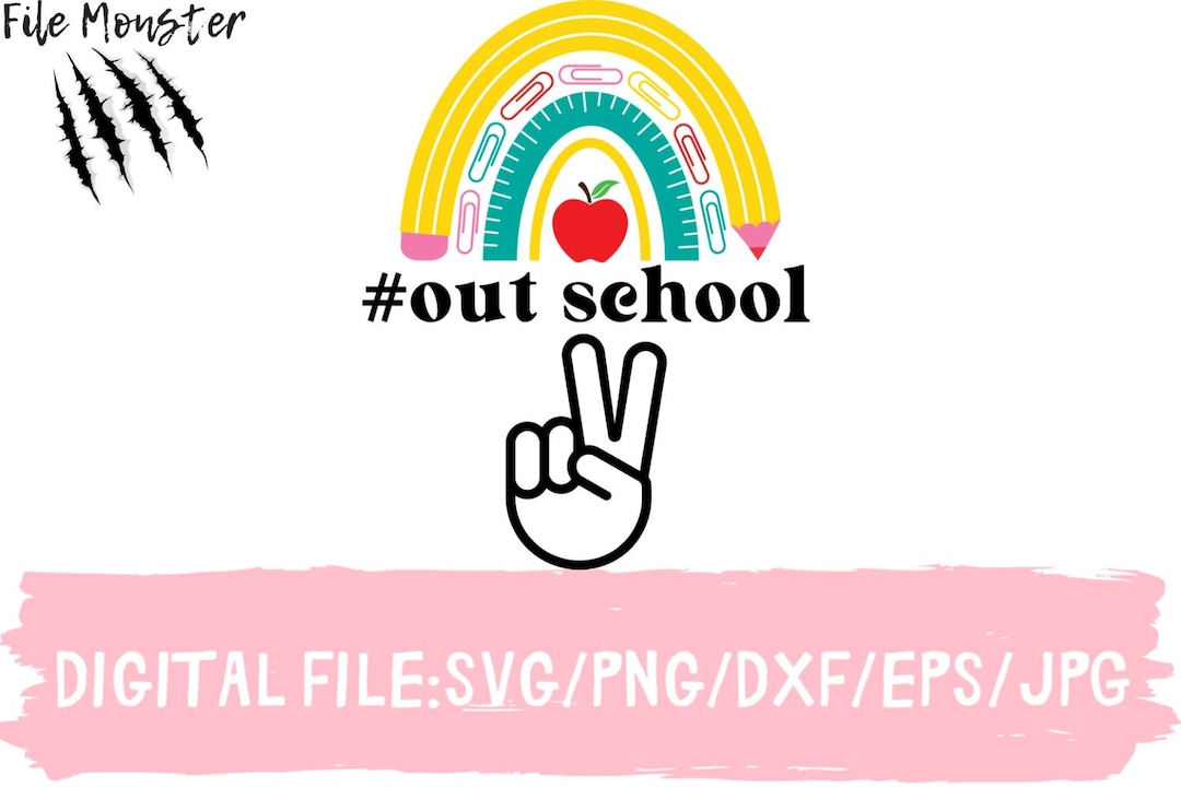 Peace Out School Svg Hello Summer Svg Last Day of School - Etsy