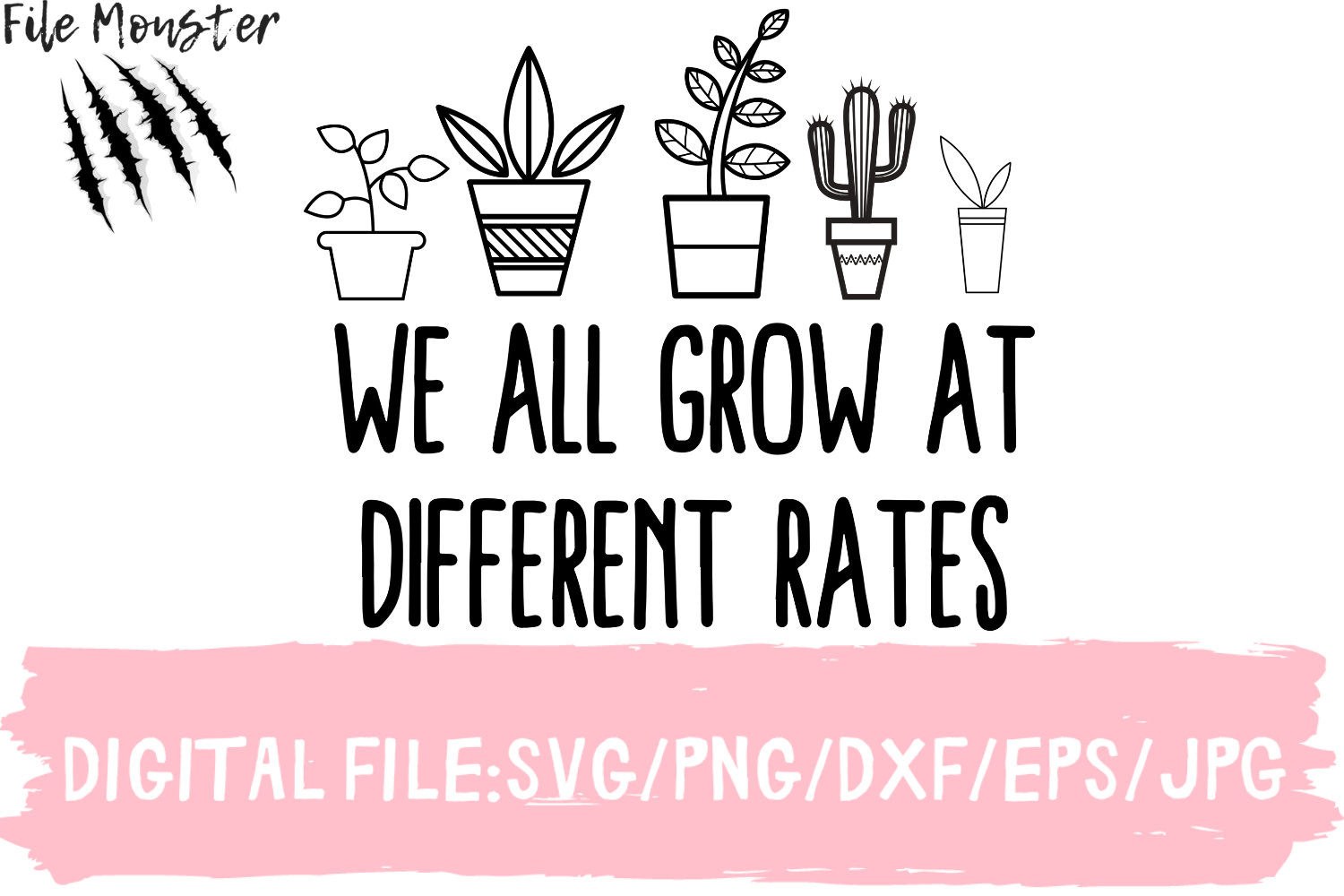 We All Grow at Different Rates Counselor Cut File Coworker - Etsy