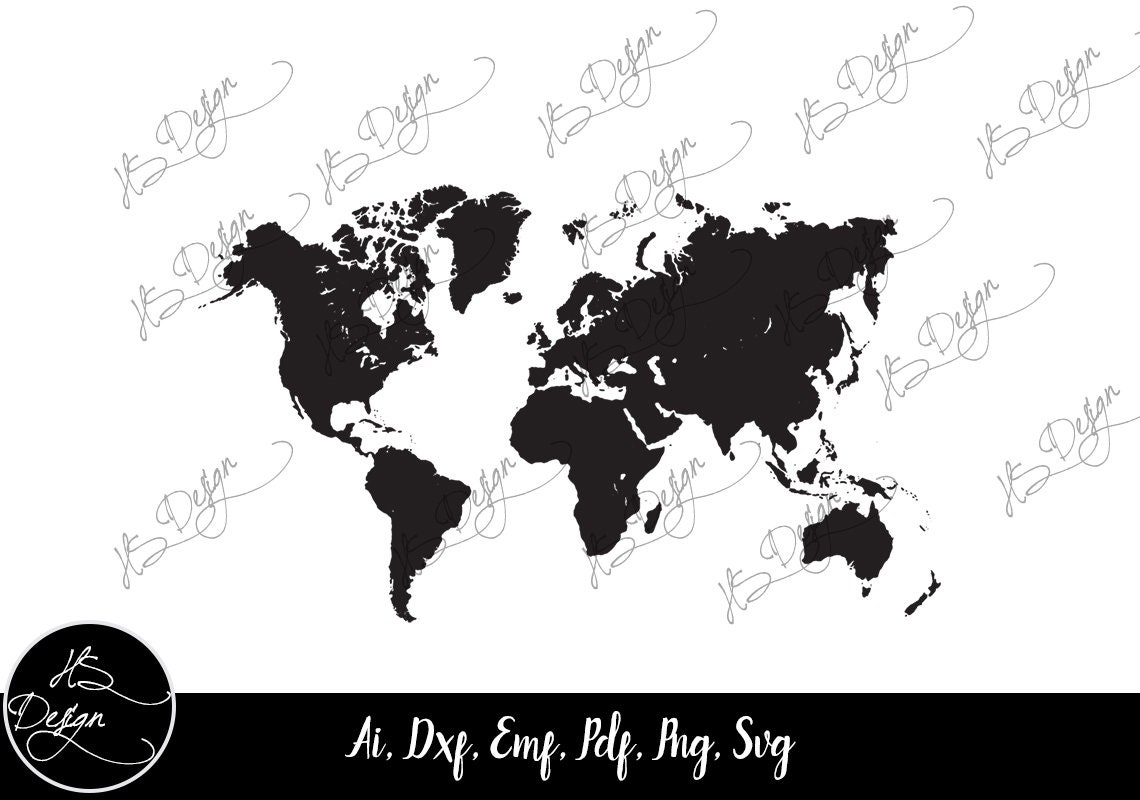 Mapa del mundo SVG / Mundo SVG / Viaje SVG Mapa del mundo Clipart Png ...