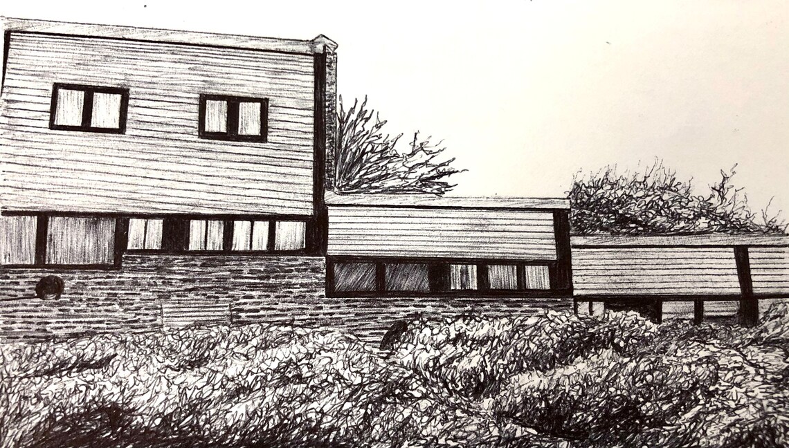 Hand Drawn Bespoke House Drawing, Custom Home Illustration, New Home ...