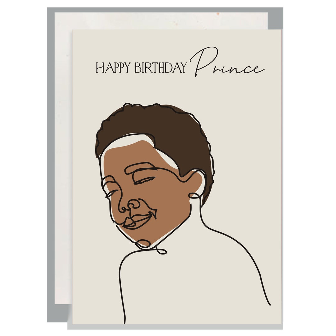 Happy Birthday Prince Greeting Card, Black Boy Joy, Black Excellence ...