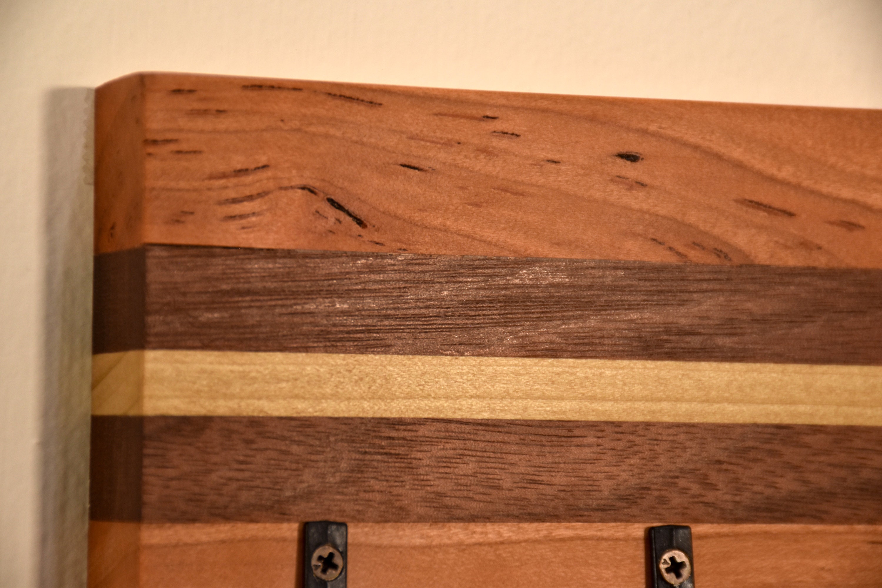 Solid Wood Key Holder - Wood Entranceway Key Holder - Key Hanger- Small ...