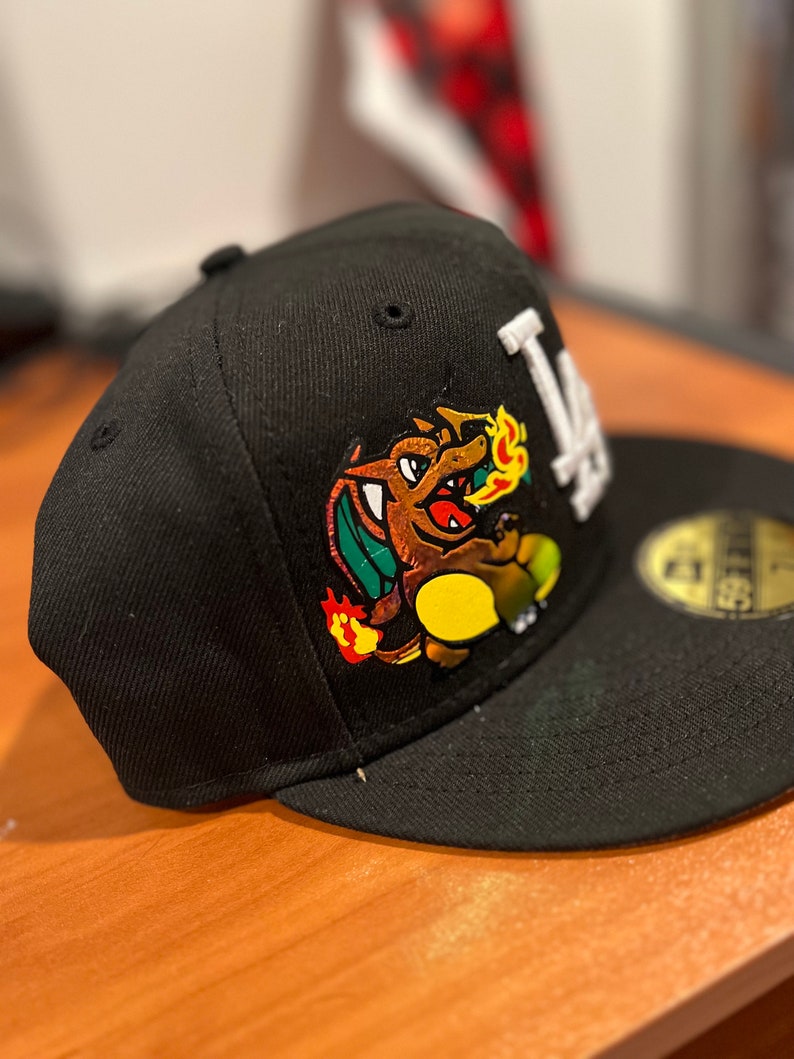 Holographic Rainbow Charizard Fitted Hat - Etsy