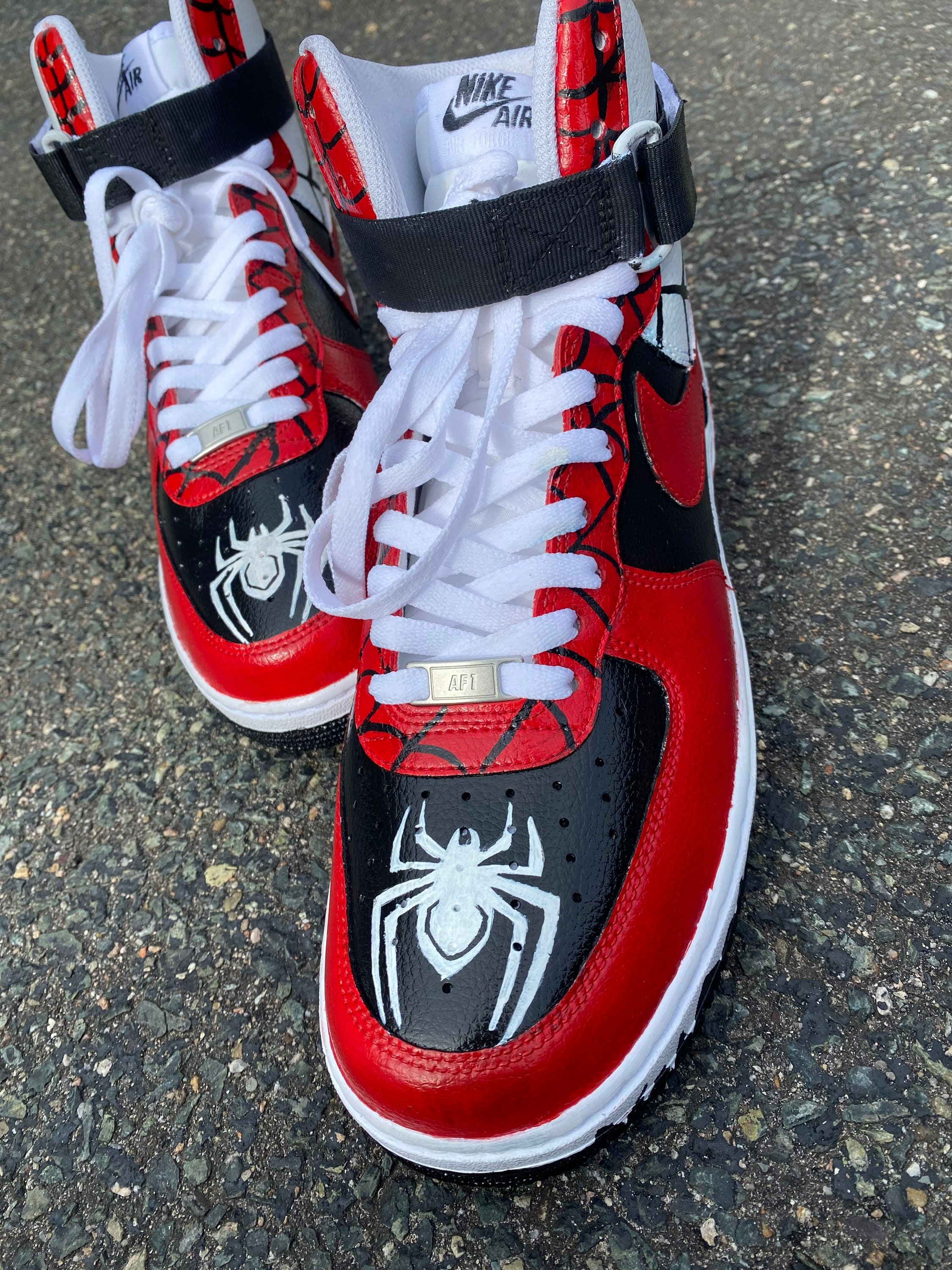 Spider-mans Hi Top Af1s - Etsy