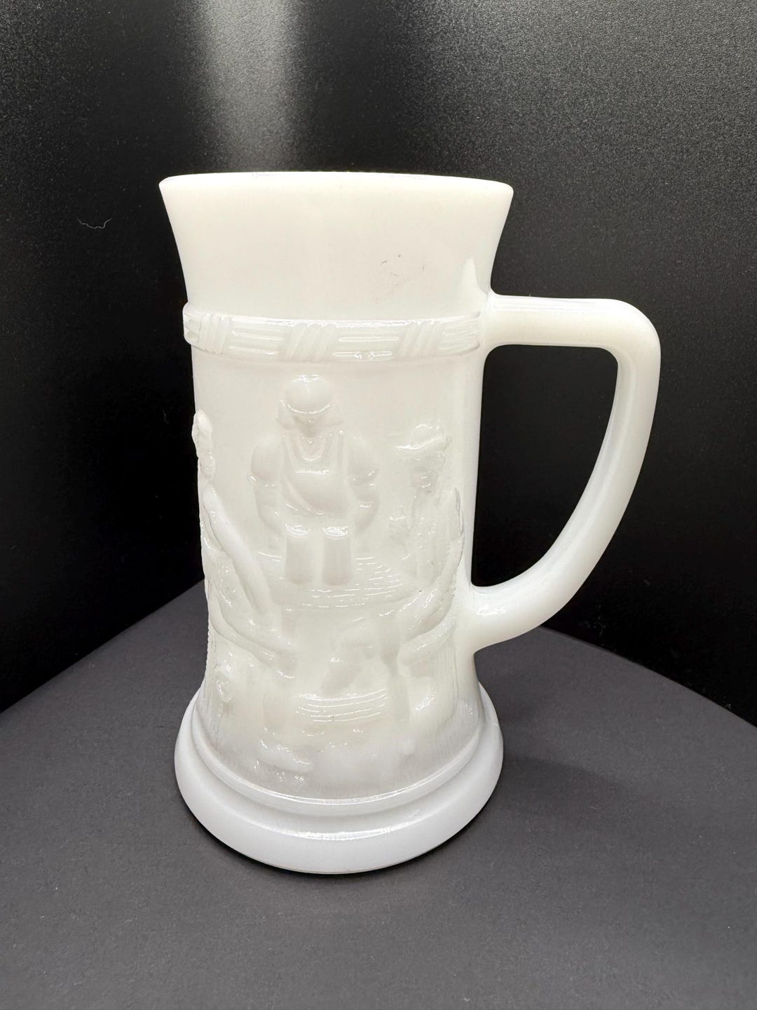 Vintage Federal Glass Co. Milk Glass Beer Mug / White Stein Mug – Retro ...