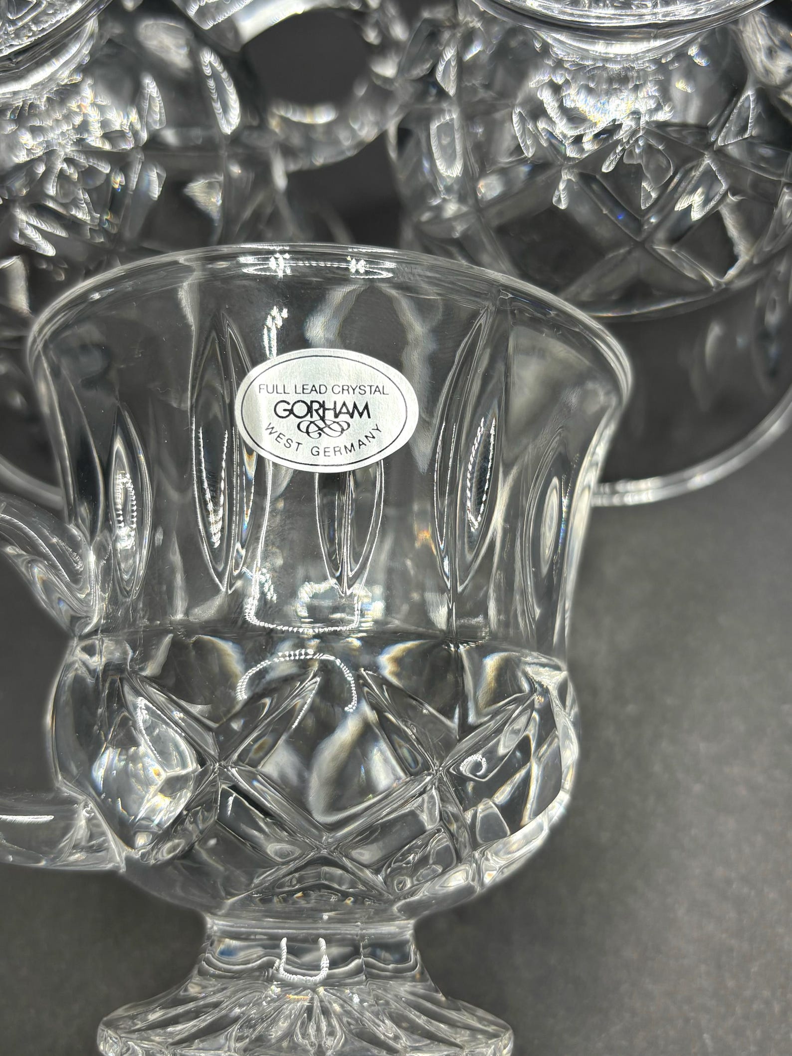 VINTAGE GORHAM TEXTRON Full Lead Crystal King Edward Cups Set (6) - Etsy