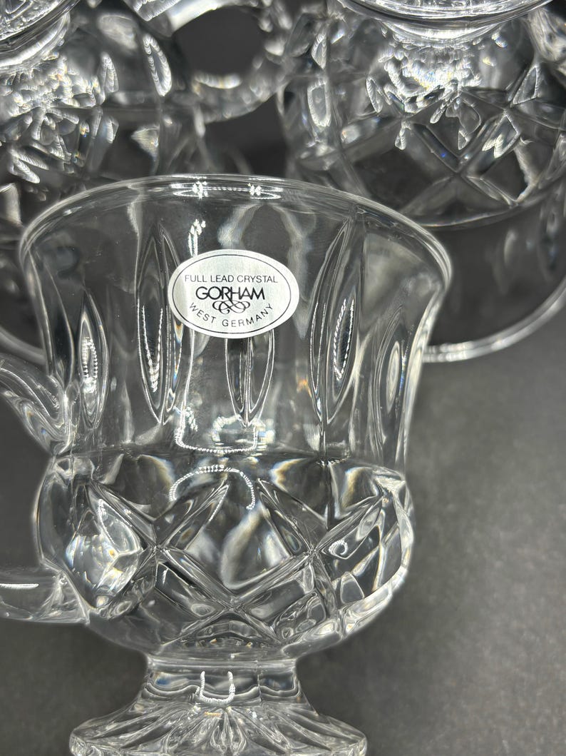 VINTAGE GORHAM TEXTRON Full Lead Crystal King Edward Cups Set (6) - Etsy