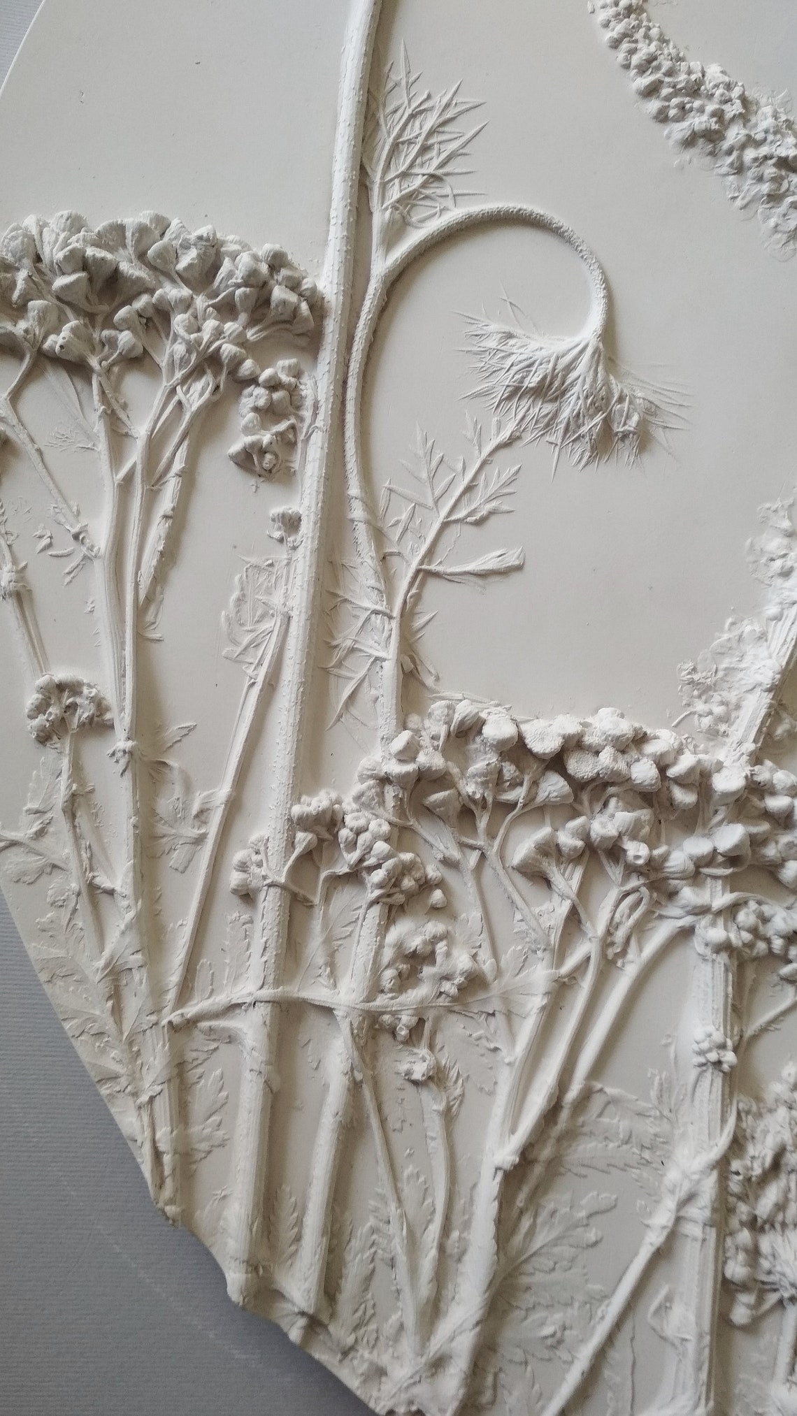 Plaster Art Large Bas-relief Simple Artwork Round Bas Relief Aesthetic ...