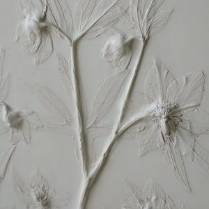 Botanical bas-relief Plaster decor Large relief art Plaster | Etsy