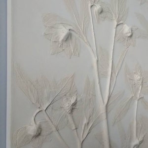 Botanical Bas-relief Plaster Decor Large Relief Art Plaster - Etsy