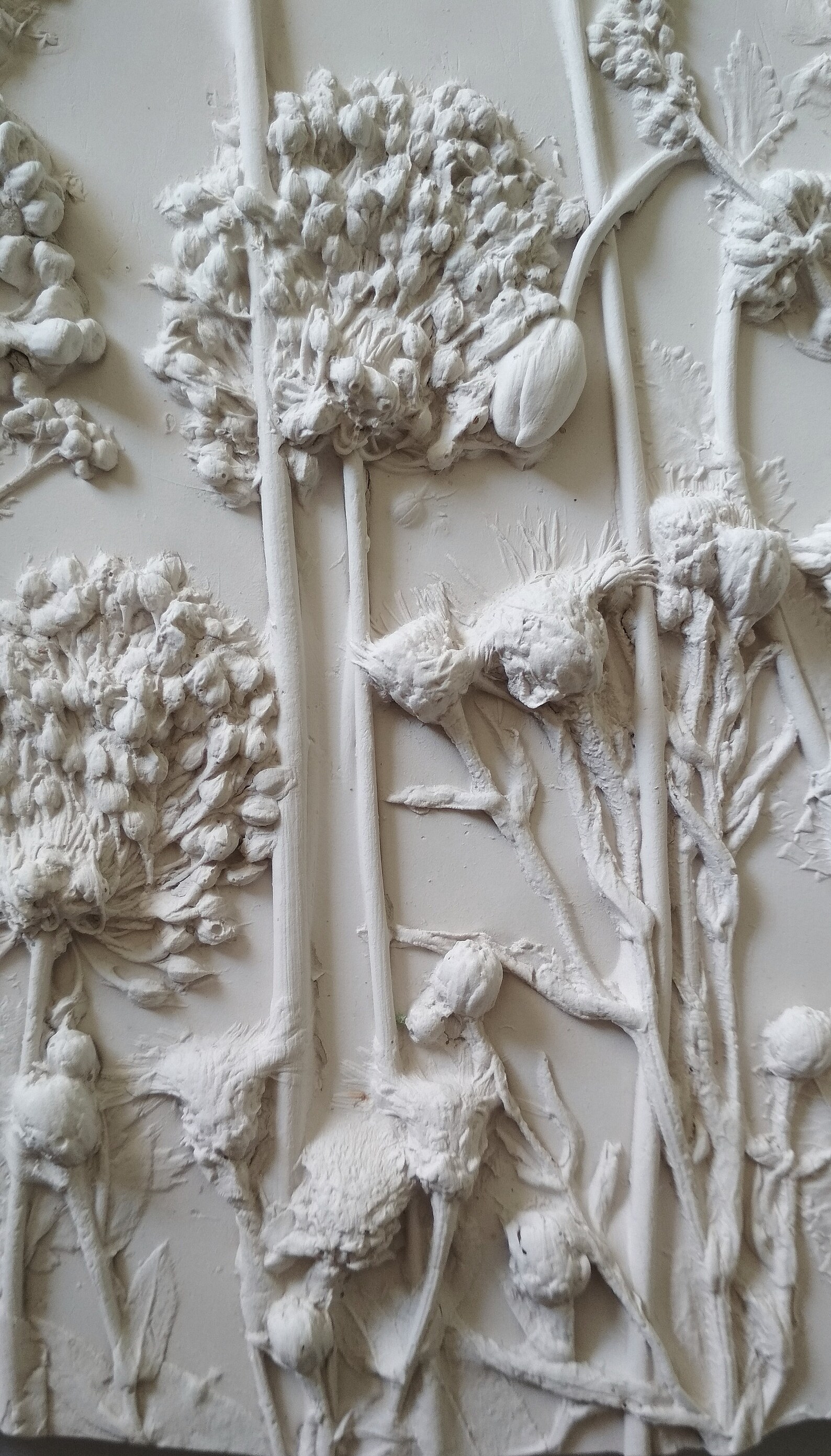 Plaster Art Large Bas-relief Simple Artwork Round Bas Relief Aesthetic ...