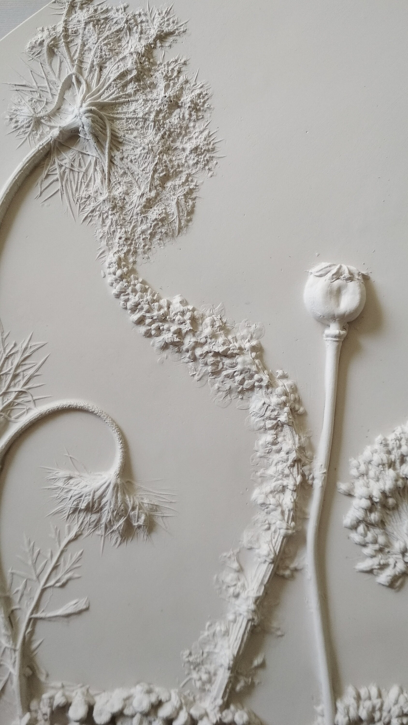 Plaster Art Large Bas-relief Simple Artwork Round Bas Relief Aesthetic ...