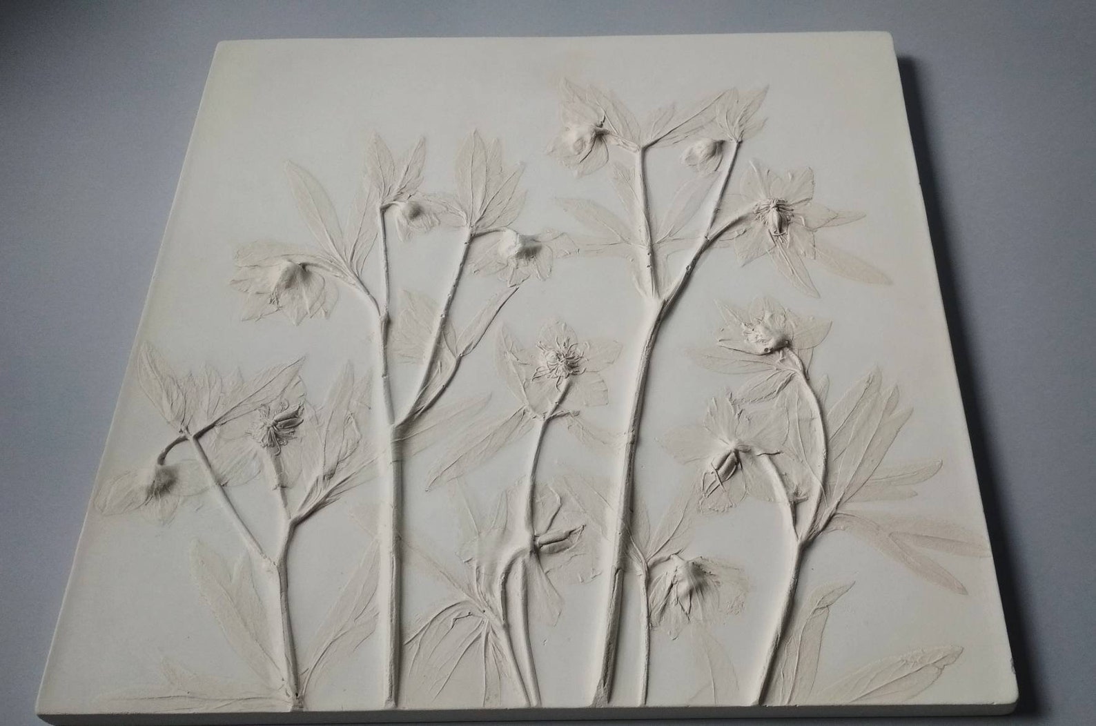 Botanical Bas-relief Plaster Decor Large Relief Art Plaster - Etsy