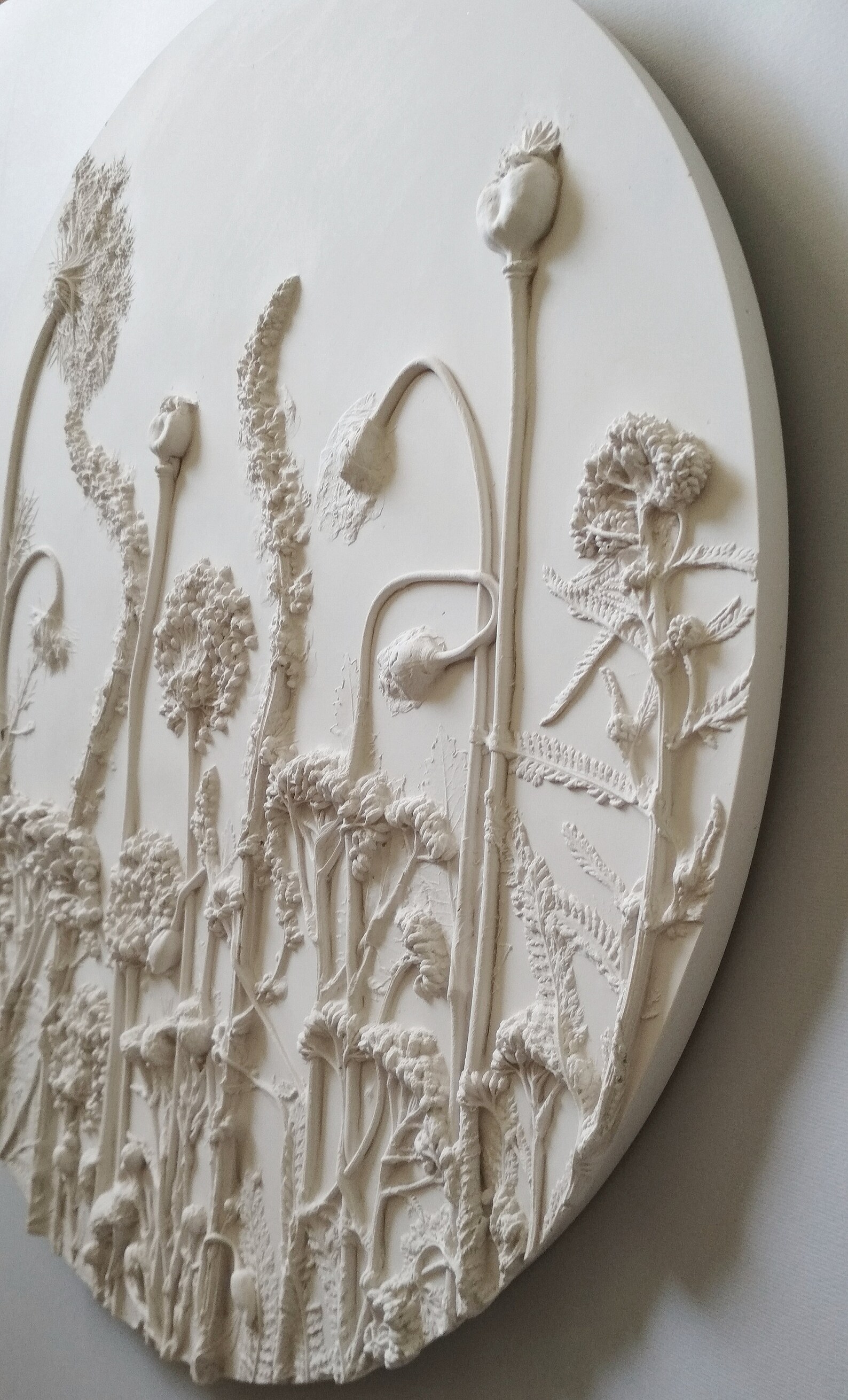 Plaster Art Large Bas-relief Simple Artwork Round Bas Relief Aesthetic ...