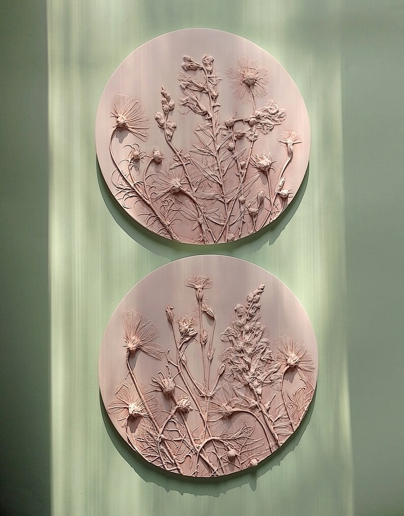 3d Wall Art Plaster Wall Art Botanical Wall Art Boho Decor New Home ...