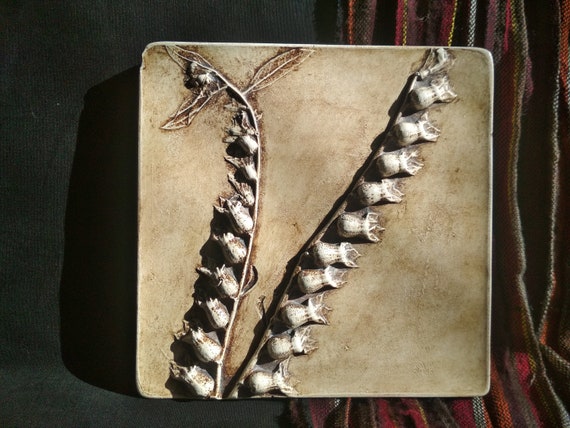 Botanical Bas-relief Plaster Wall Art Above Bed Decor Relief | Etsy