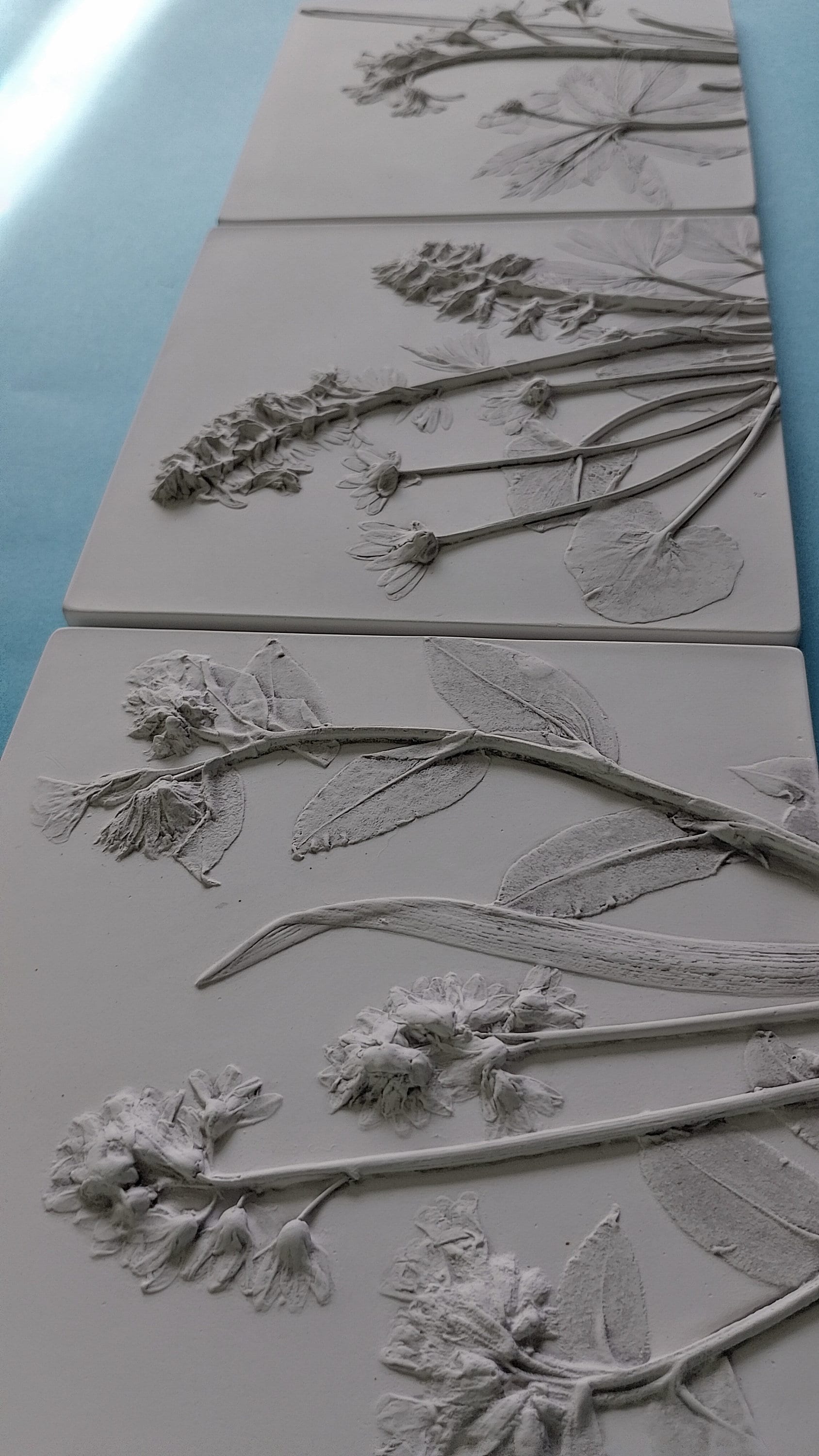 Plaster Wall Art Contemporary Art Gallery Wall Set 3 Piece Wall Art Bas ...