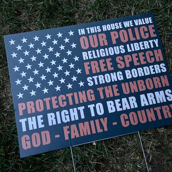 We Believe Conservative Yard Sign - Etsy