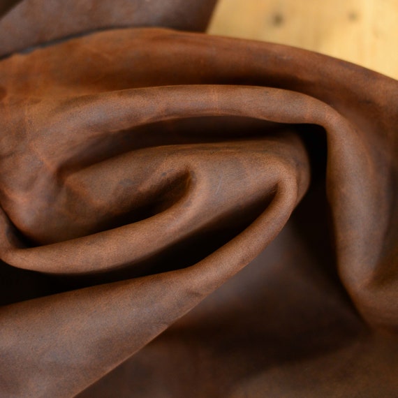 Real Side Leather Wildhorse Color: Dark Chestnut Leather - Etsy