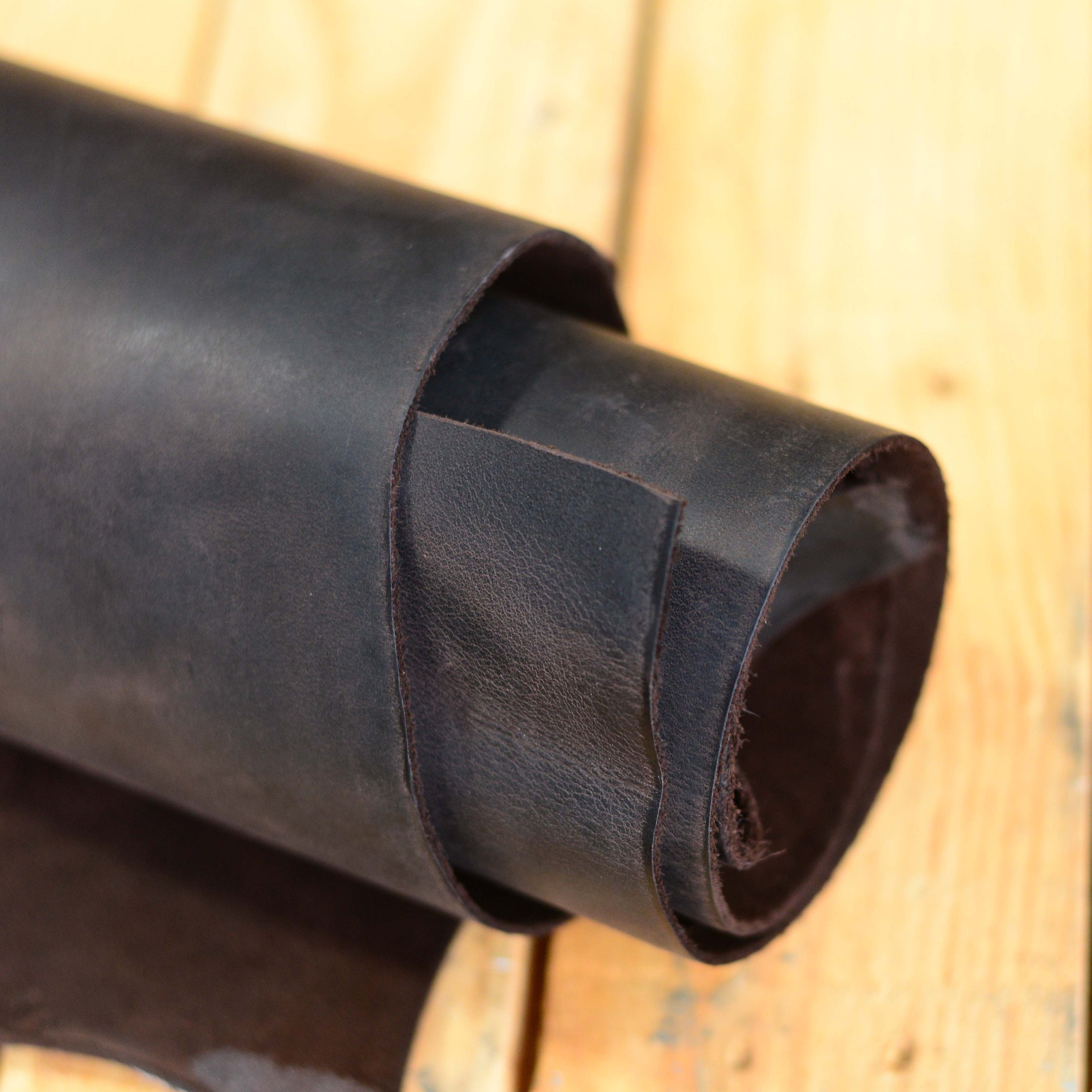 Real Side Leather Squire Color: Dark Walnut Leather for Crafts and ...