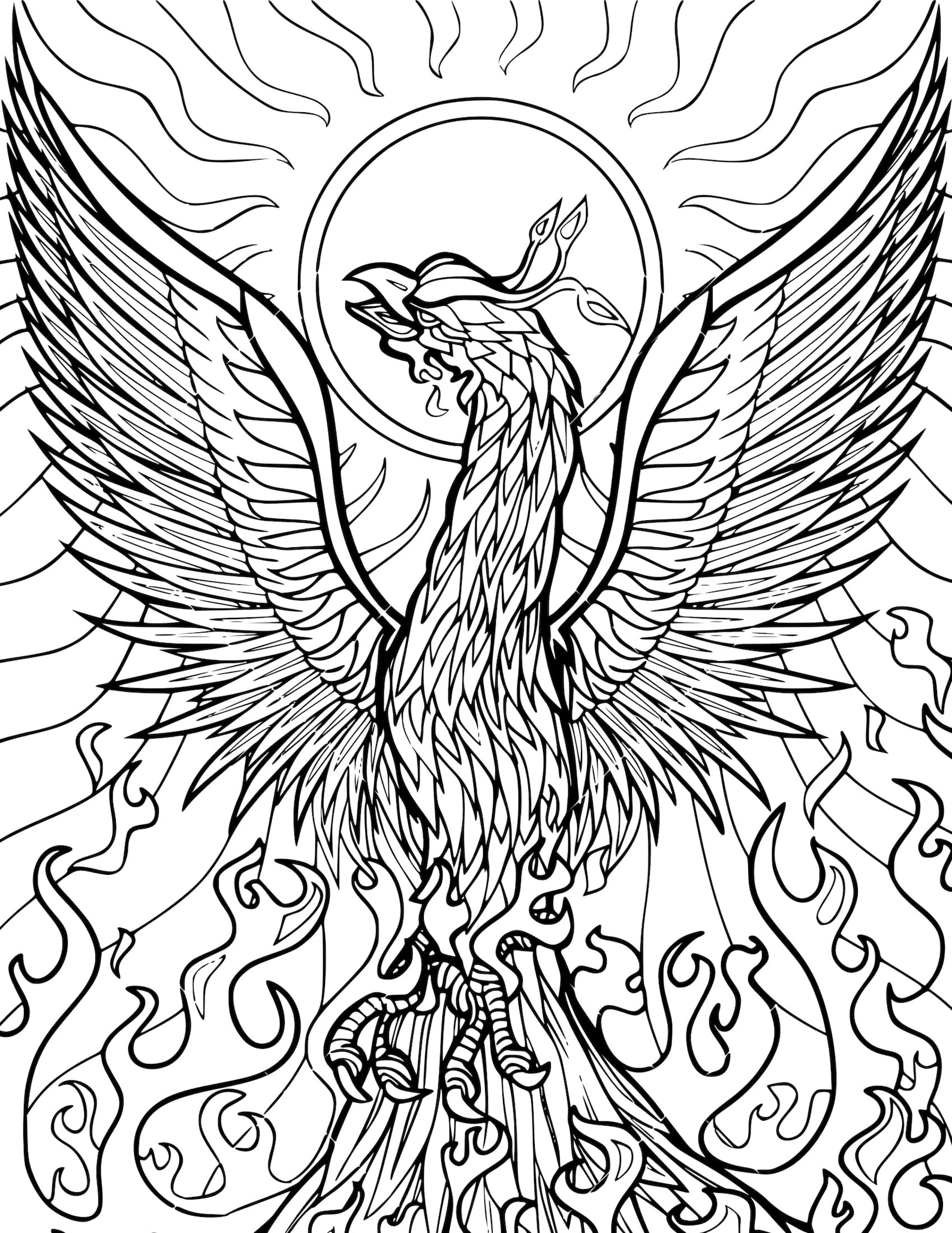 Adult Coloring Book Pages Mythical Creature Nature's Wonders - Etsy