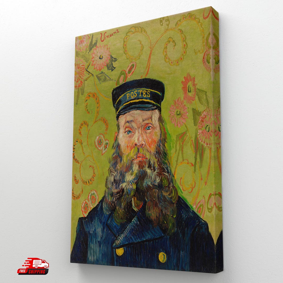 Vincent Van Gogh - Portrait of Postman Joseph Roulin, Home Decor Canvas ...
