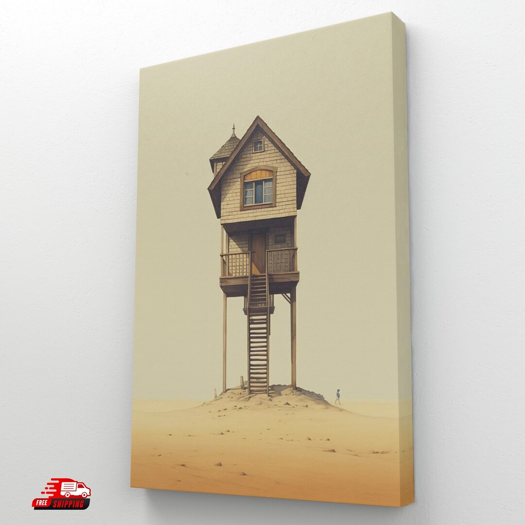 Watchtower in the Middle of Nowhere Canvas Painting, Canvas Wall Art ...