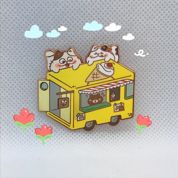 Jancat Hard Enamel Pin Cute Cat Pin Kawaii Accessories Pin | Etsy